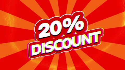 20% discount animation footage video in ... | Stock Video | Pond5