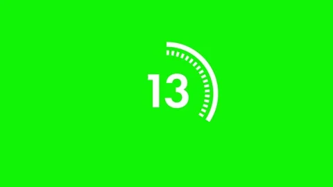 20 second countdown timer animation with... | Stock Video | Pond5