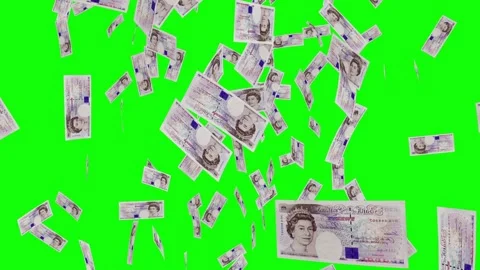 20 UNITED KINGDOM POUND notes falling Gr... | Stock Video | Pond5