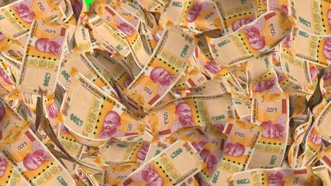 200 Rupee money transition. Many banknot... | Stock Video | Pond5