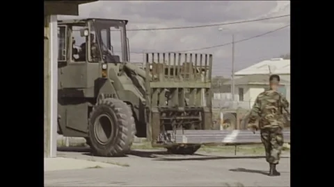 2000s: Soldier skillfully maneuvers vehi... | Stock Video | Pond5