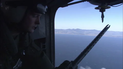 2000s Super Stallion Gunner Checks Weapo... | Stock Video | Pond5