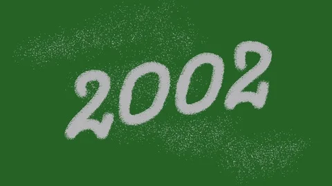 2002 year overlays appearing on green sc... | Stock Video | Pond5