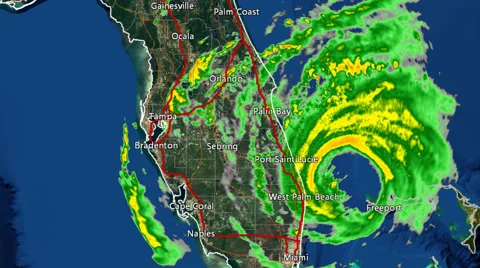 2004 Hurricane Frances Landfall Radar Ti... | Stock Video | Pond5