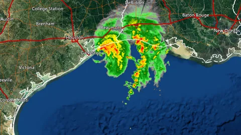 2007 Hurricane Humberto Landfall Radar T... | Stock Video | Pond5