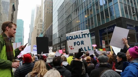 Women With Signs Stock Videos – Royalty-Free HD & 4K Videos | Pond5