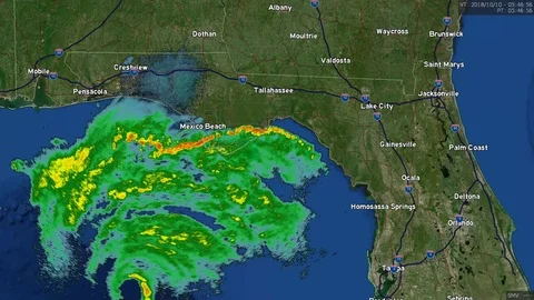 2018 Hurricane Michael Landfall Radar | Stock Video | Pond5