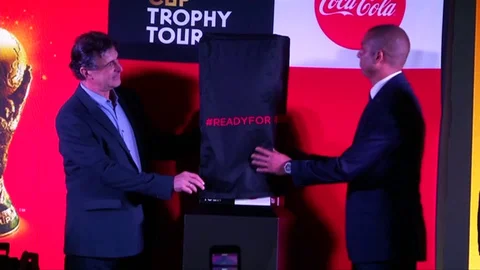 2018 World Cup trophy unveiled in Argent... | Stock Video | Pond5