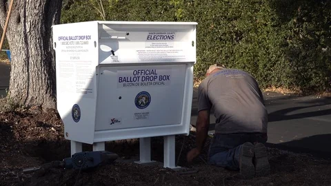 2020 - secure ballot drop boxes drop off... | Stock Video | Pond5