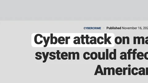 2022: Cyber Attack Headlines Fast Sequen... | Stock Video | Pond5