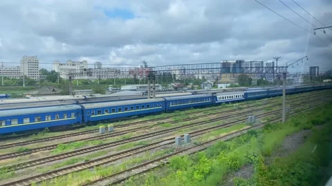 2022 - pov shot from a train entering Ki... | Stock Video | Pond5
