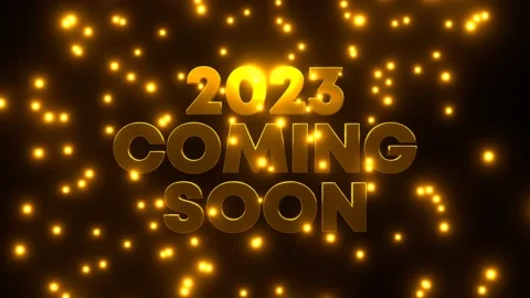 2023 COMING SOON with golden falling par... | Stock Video | Pond5