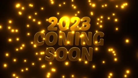 2023 COMING SOON with golden falling par... | Stock Video | Pond5