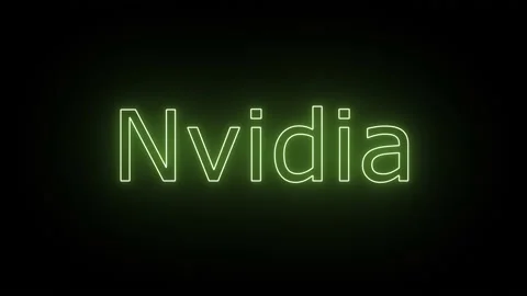 2023: Nvidia, Written in Neon Text Effec... | Stock Video | Pond5