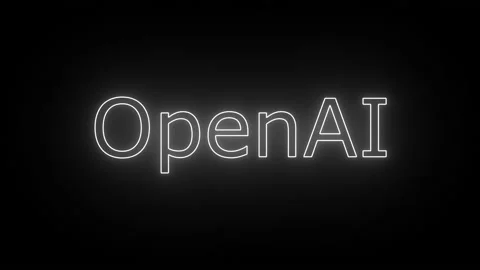 2023: OpenAI, Written in Neon Text Effec... | Stock Video | Pond5