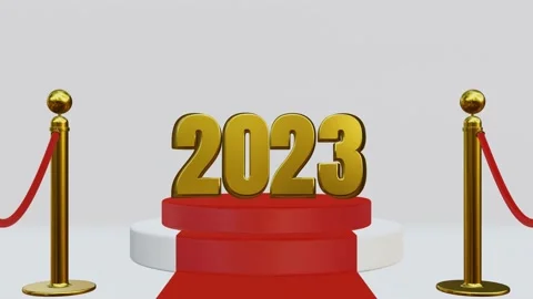 2023 On stage with red carpet and pillar... | Stock Video | Pond5