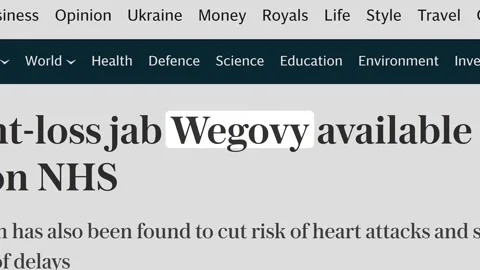2023: Wegovy Headlines Fast Sequence | Stock Video | Pond5
