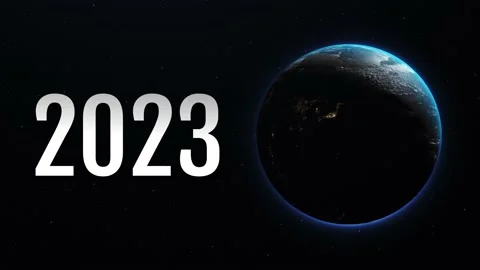 2023 year on planet earth. Concept symbo... | Stock Video | Pond5