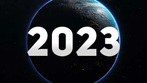 2023 year on planet earth. Concept symbo... | Stock Video | Pond5