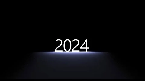 2024 neon, glowing numbers. Goal for 202... | Stock Video | Pond5