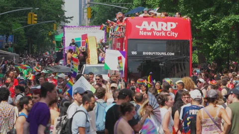 2024 NYC Pride March is opened on Fifth ... | Stock Video | Pond5