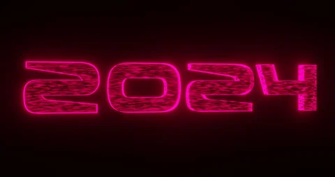 "2024" text glitch effect animation | Stock Video | Pond5