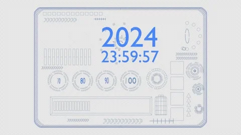 2024 wireframe display data UI tech scre... | Stock Video | Pond5