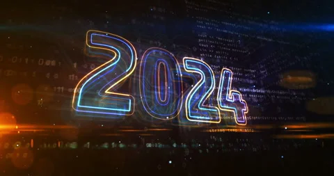 2024 year symbol abstract concept animat... | Stock Video | Pond5