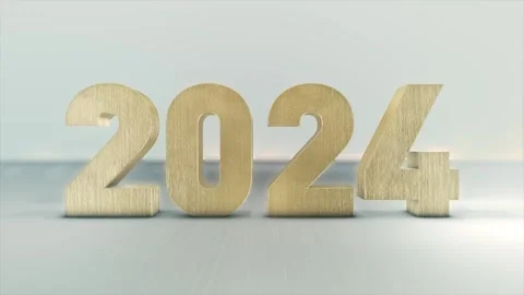 2024 Zoom In Animation With A Clean Back... | Stock Video | Pond5