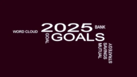 2025 Goals word cloud collage, business ... | Stock Video | Pond5