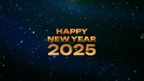 2025 Happy new year text particle light ... | Stock Video | Pond5