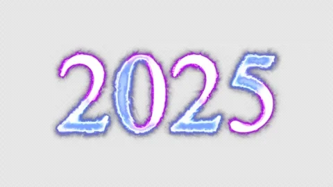 2025 neon effects, text animation on tra... | Stock Video | Pond5