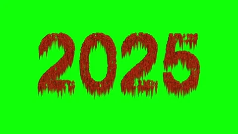 2025 with scary blood effect green scree... | Stock Video | Pond5