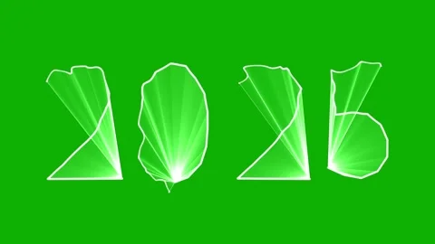 2025 with shining white rays green scree... | Stock Video | Pond5