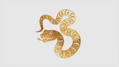 2025 snake gold glow loop animation, alp... | Stock Video | Pond5
