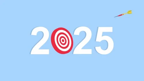 2025 Target Resolution Throwing Dart 2D ... | Stock Video | Pond5