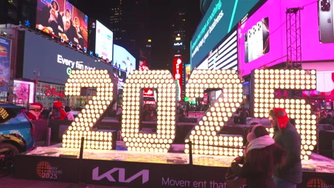 2025 Times Square New Year's Eve Numeral... | Stock Video | Pond5