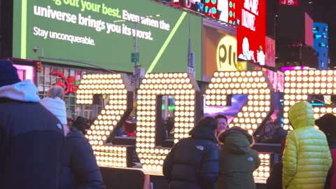 2025 Times Square New Year's Eve Numeral... | Stock Video | Pond5