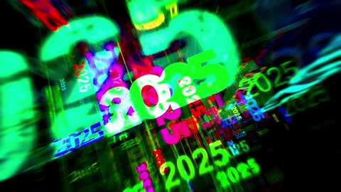 2025 year symbol seamless loop | Stock Video | Pond5