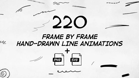 220 Frame By Frame Animated Lines ~ After Effects #259832174