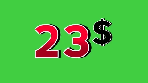 23 dollar price tag animation motion gra... | Stock Video | Pond5