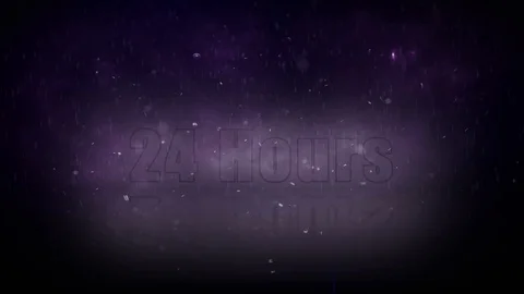 "24 hours" neon lights sign revealed thr... | Stock Video | Pond5