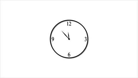 24 hours wall clock animation video on w... | Stock Video | Pond5