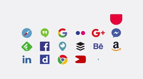 24 Social Icons ~ After Effects Template #65155860 | Pond5