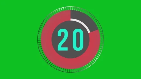 25 second black & red Countdown timer w... | Stock Video | Pond5