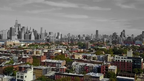 2877 - Pan View of Colorful Brooklyn and... | Stock Video | Pond5