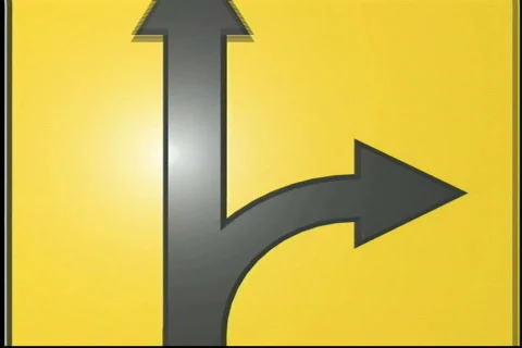 2969 Yellow arrow direction sign | Stock Video | Pond5