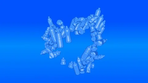 2D 3D Animation of plastic Bottles spinn... | Stock Video | Pond5