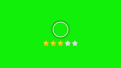 2d 5 stars rating animation 4k green scr... | Stock Video | Pond5