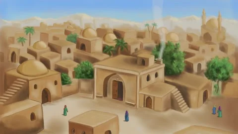 2d animated ancient stone structure in a... | Stock Video | Pond5